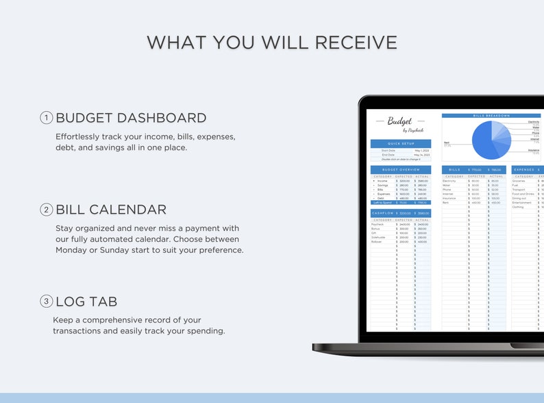 Budget Planner Google Sheets Monthly Budget Spreadsheet Weekly Budget ...