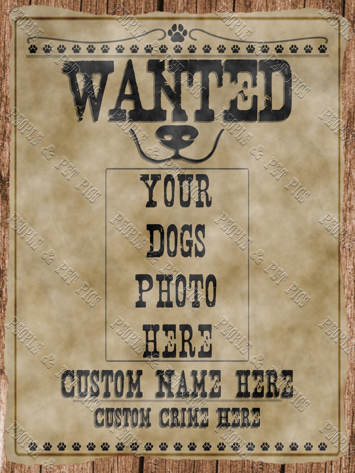 Custom Dog Wanted Poster PDF | Not an Instant Download | Not an ...