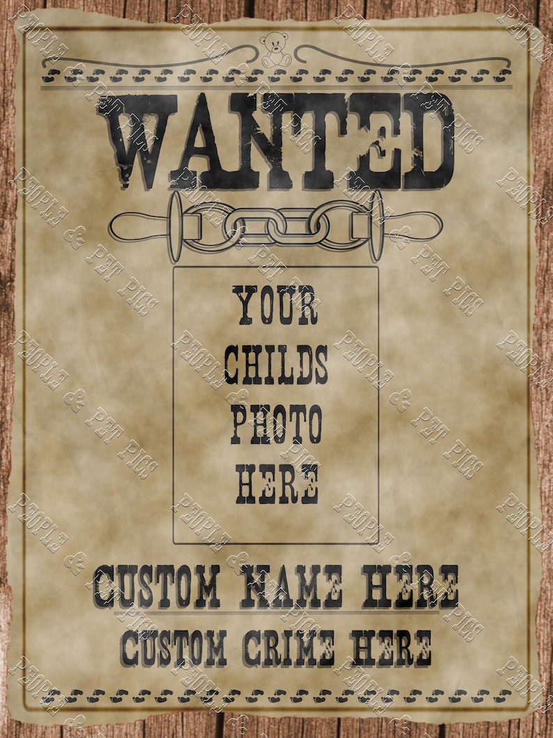 Custom Child Wanted Poster PDF | Not an Instant Download | Not an ...