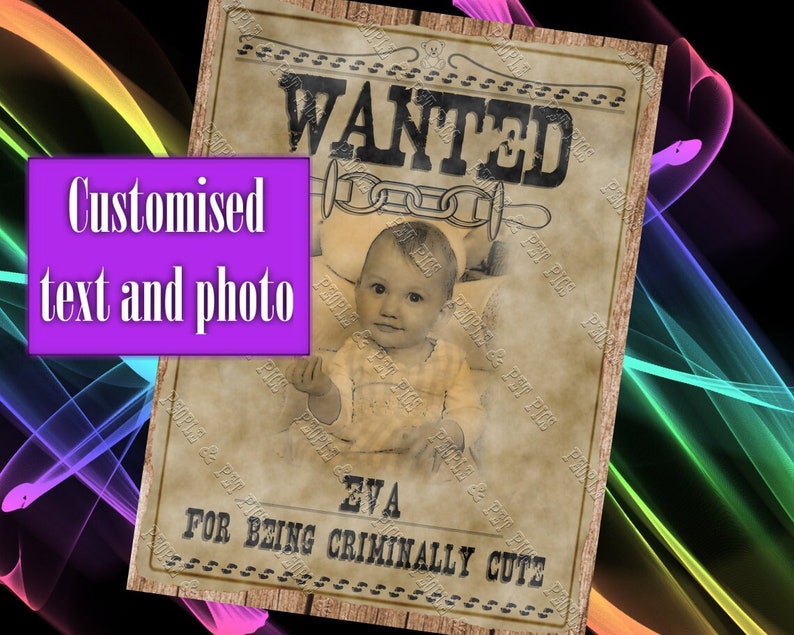 Custom Child Wanted Poster PDF | Not an Instant Download | Not an ...