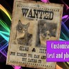 Custom Wanted Poster for 2 Cats PDF Not an Instant Download Not an ...