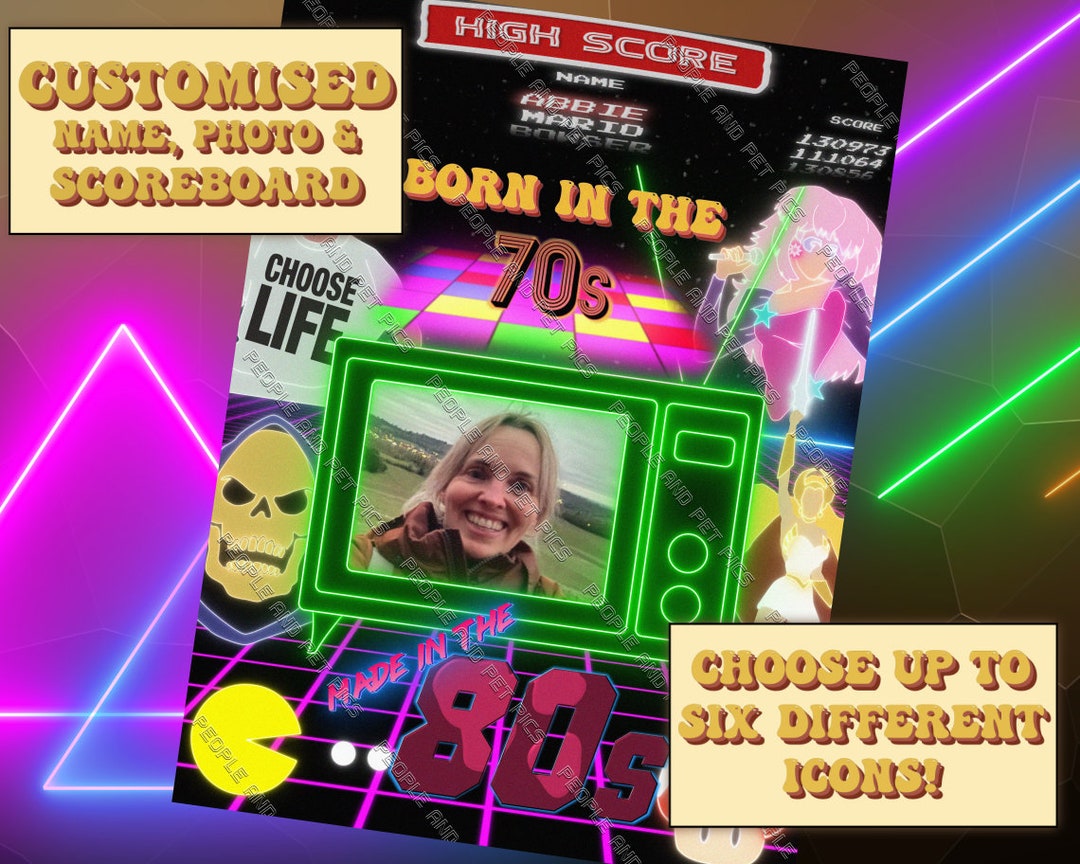 Custom Born in the 70s but Made in the 80s Poster PDF | Not an Instant ...