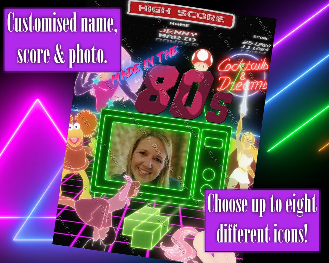 Custom Made in the 80s Poster A4 Print Not an Instant Download - Etsy