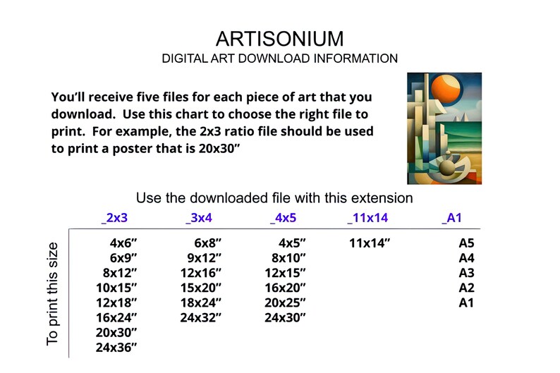 Cubism Beach Landscape Digital Art Download LP00144 - Etsy