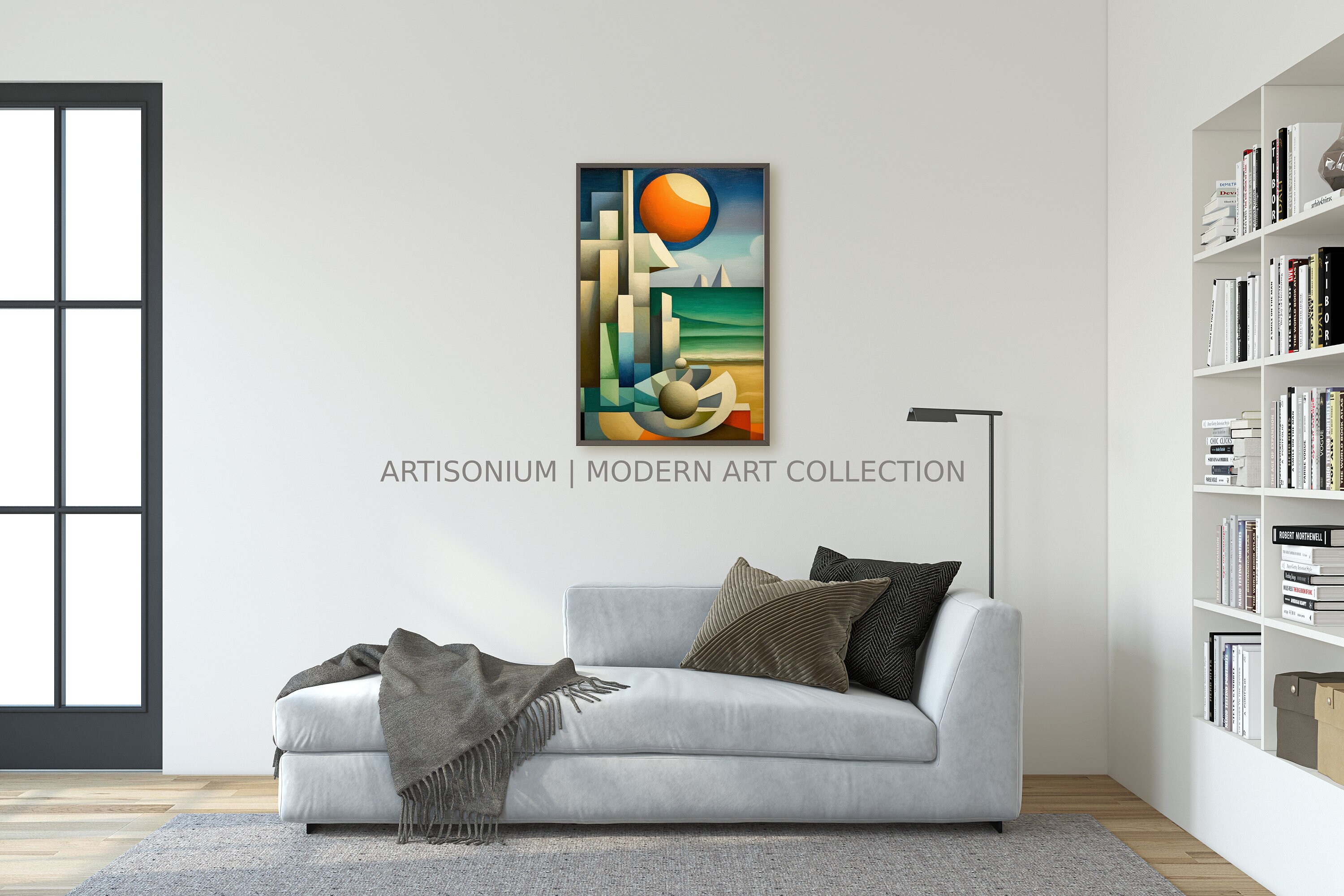 Cubism Beach Landscape Digital Art Download LP00144 - Etsy