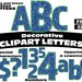 Blue and Green Glitter Clipart Letters PNG Digital Download Complete ...