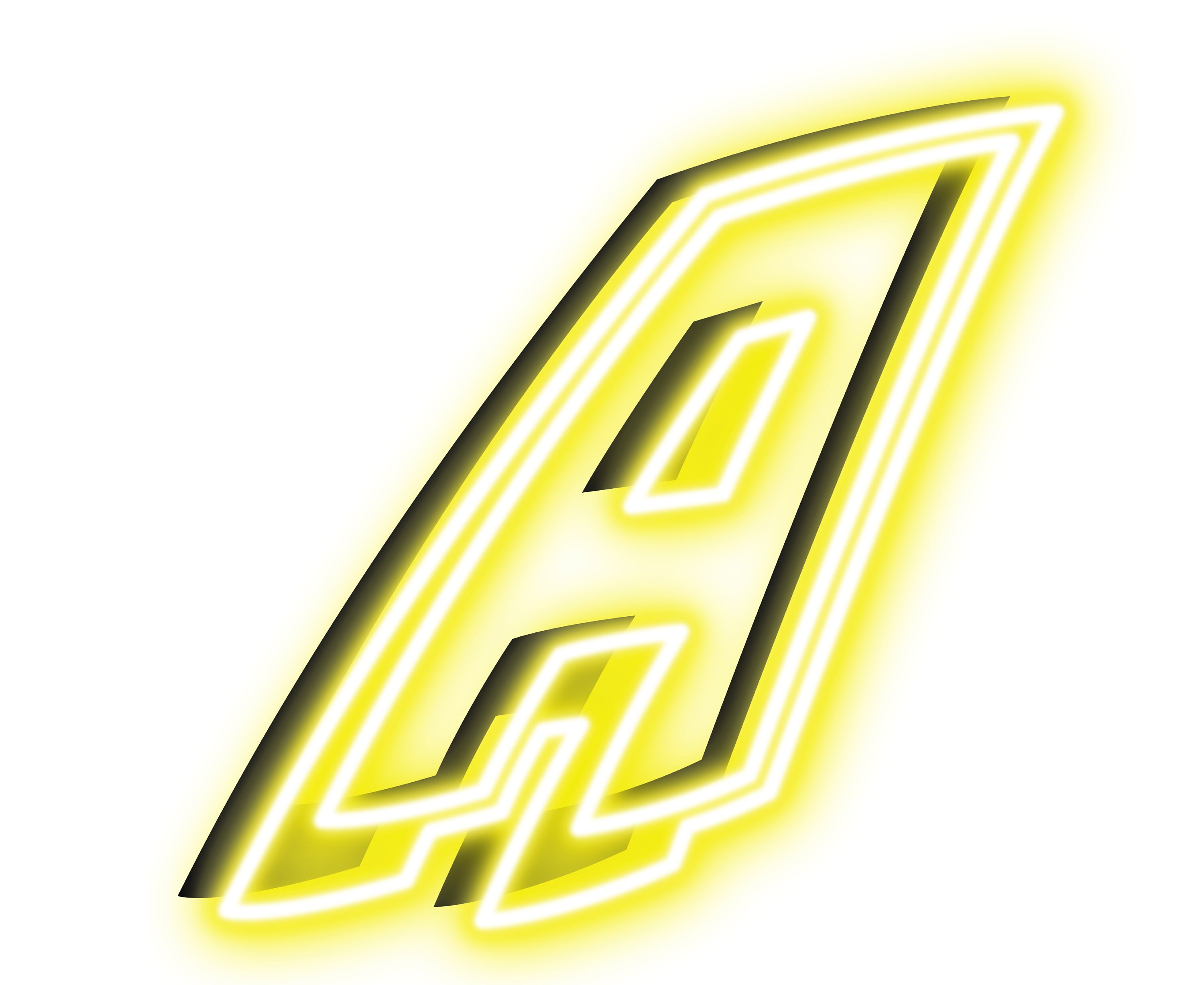 Glowing Yellow Neon Sign Clipart Letters PNG Digital Download Complete ...