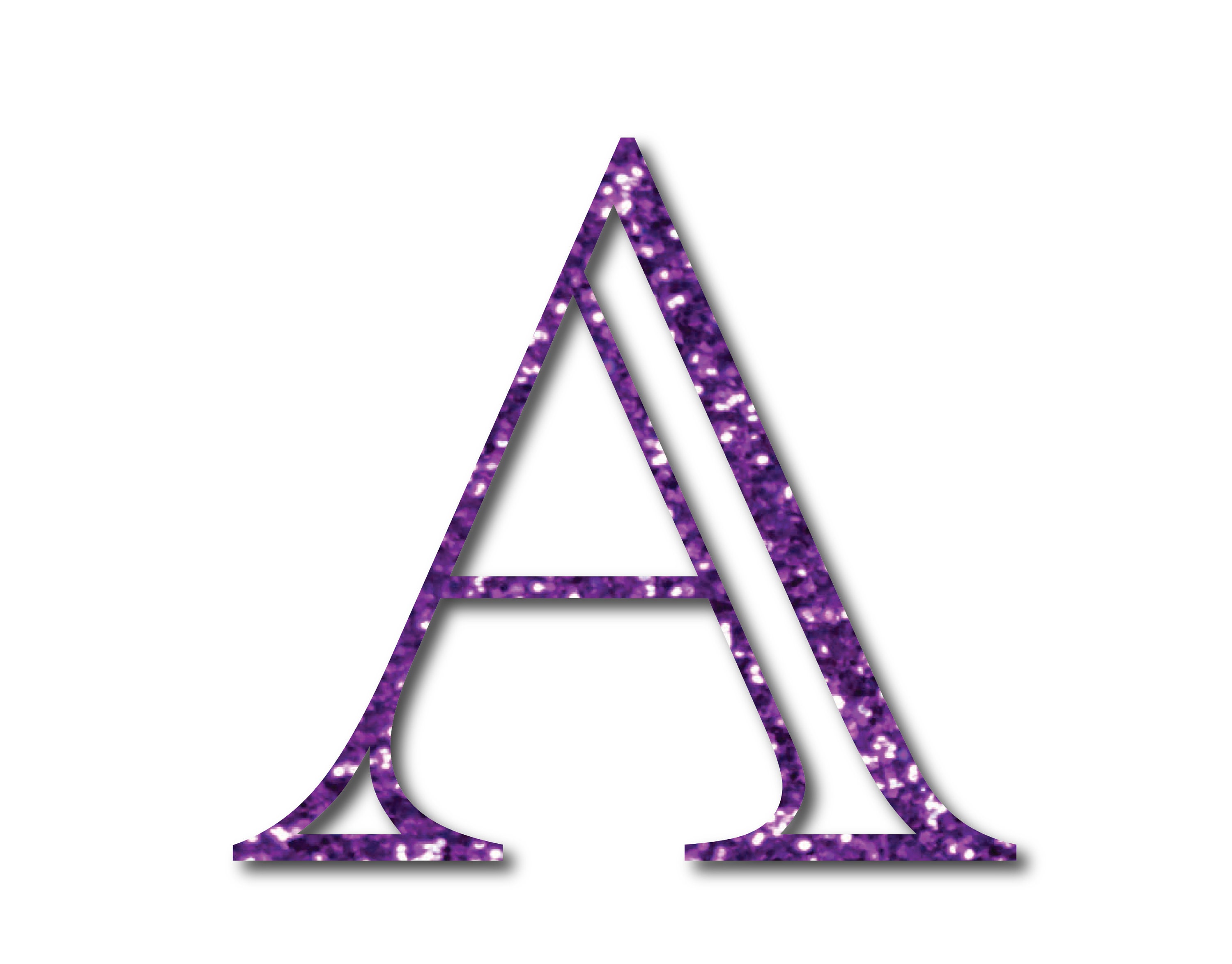 Purple Glitter Clipart Letters PNG Digital Download Complete ...