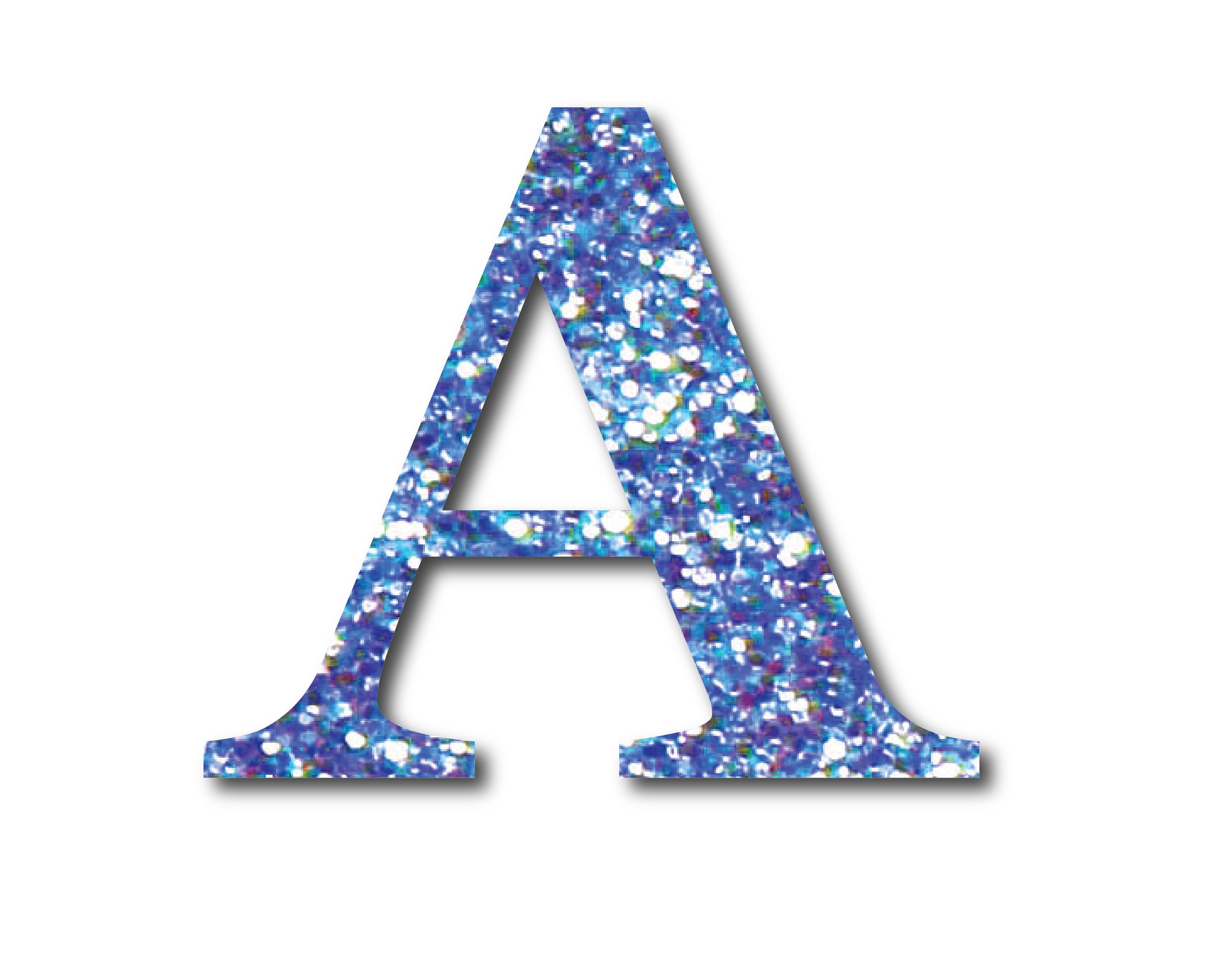 Blue Glitter Clipart Letters PNG Digital Download Complete Alphanumeric ...