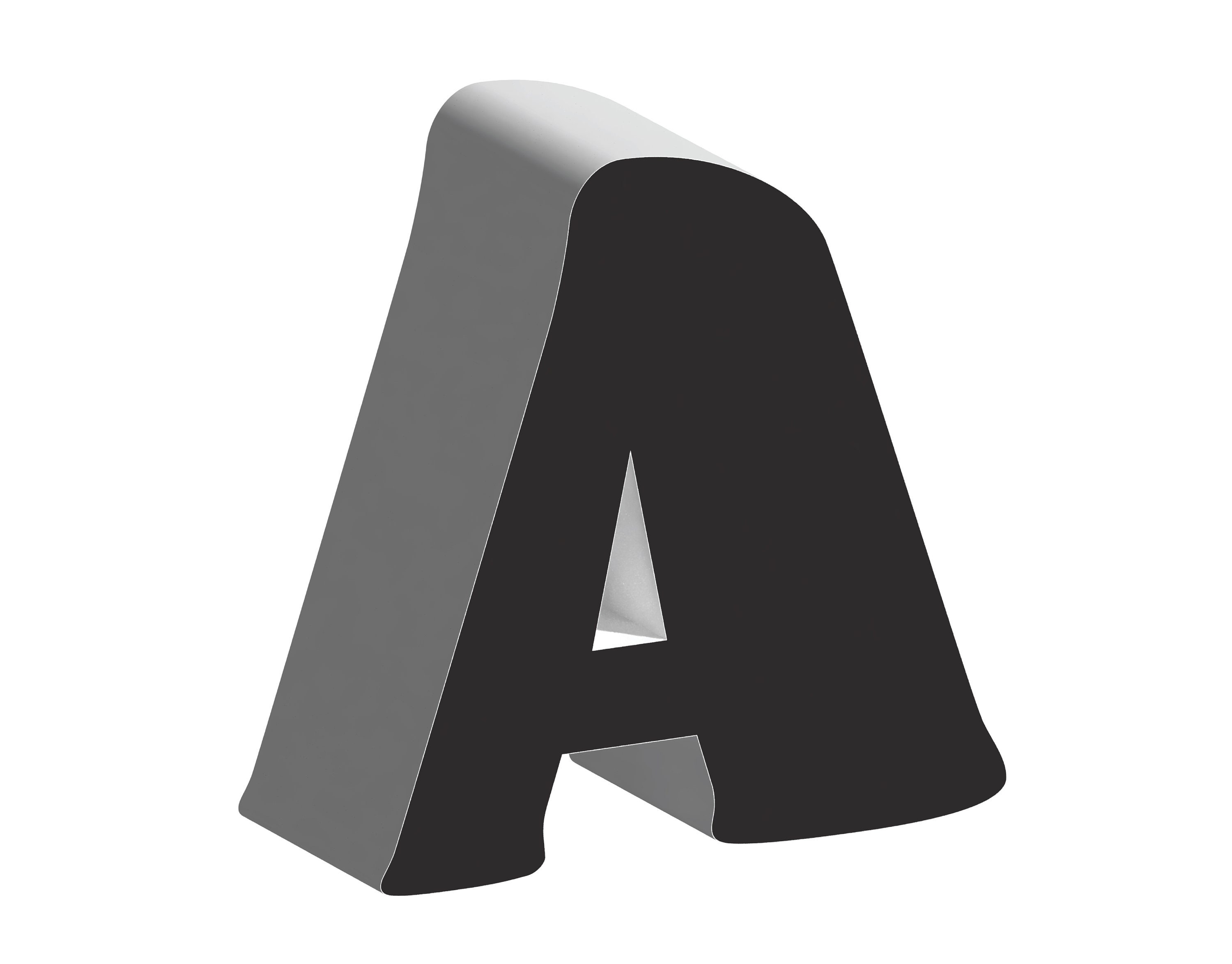 Black 3D Clipart Letters PNG Digital Download Complete Alphanumeric Set ...