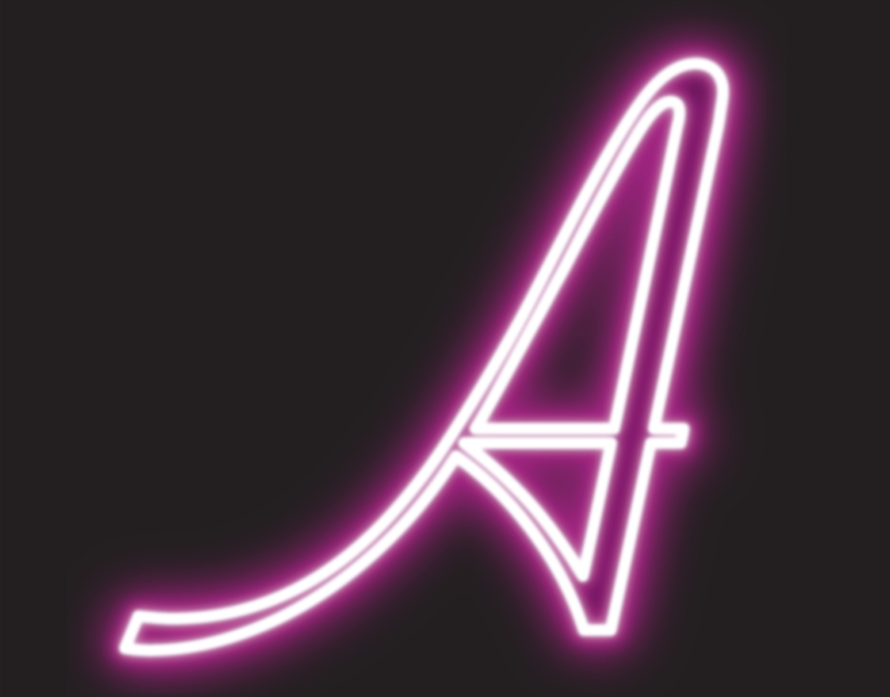 Glowing Purple Neon Sign Clipart Letters PNG Digital Download Complete ...