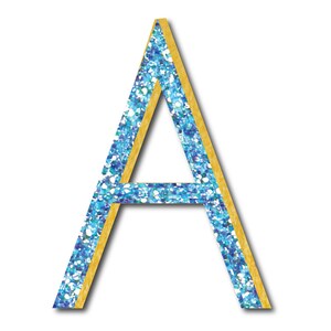 Light Blue Glitter Clipart Letters PNG Digital Download Complete ...