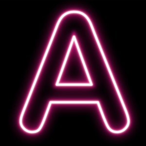 Glowing Pink Neon Sign Clipart Letters PNG Digital Download Complete ...