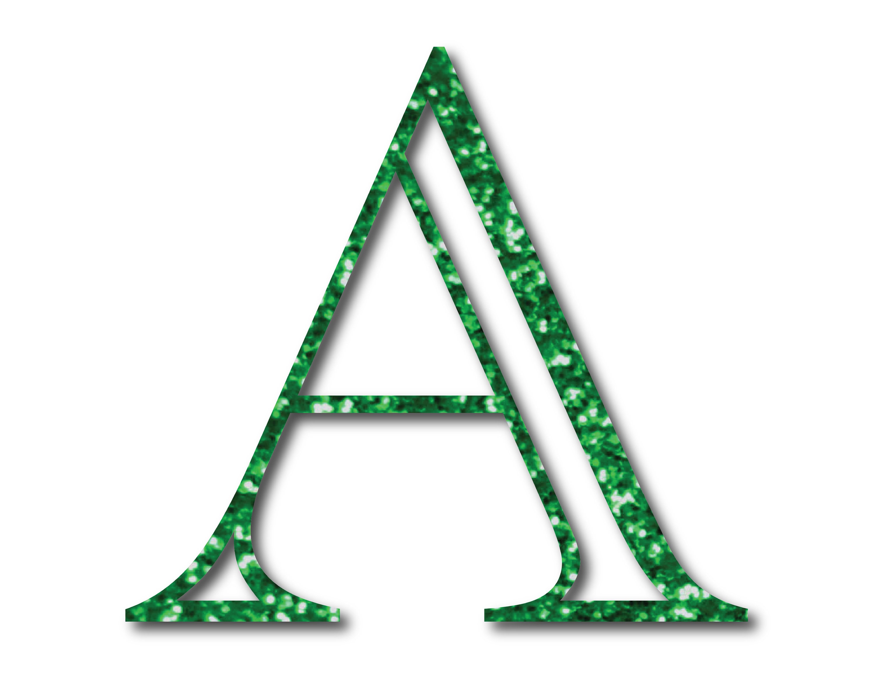 Green Glitter Clipart Letters PNG Digital Download Complete ...