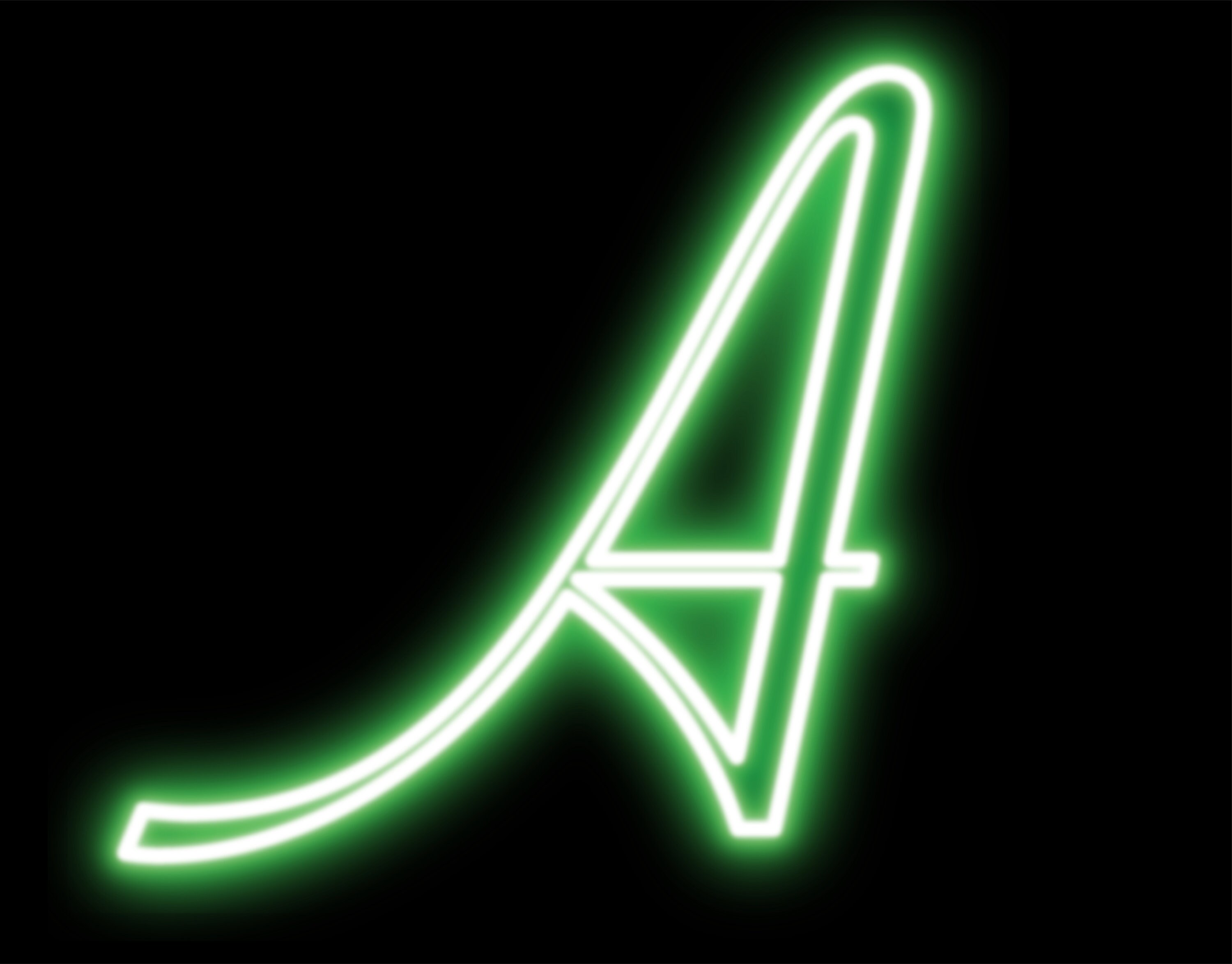 Glowing Green Neon Sign Clipart Letters PNG Digital Download Complete ...