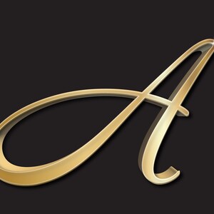 Solid Gold 3D Clipart Letters PNG Digital Download Complete - Etsy