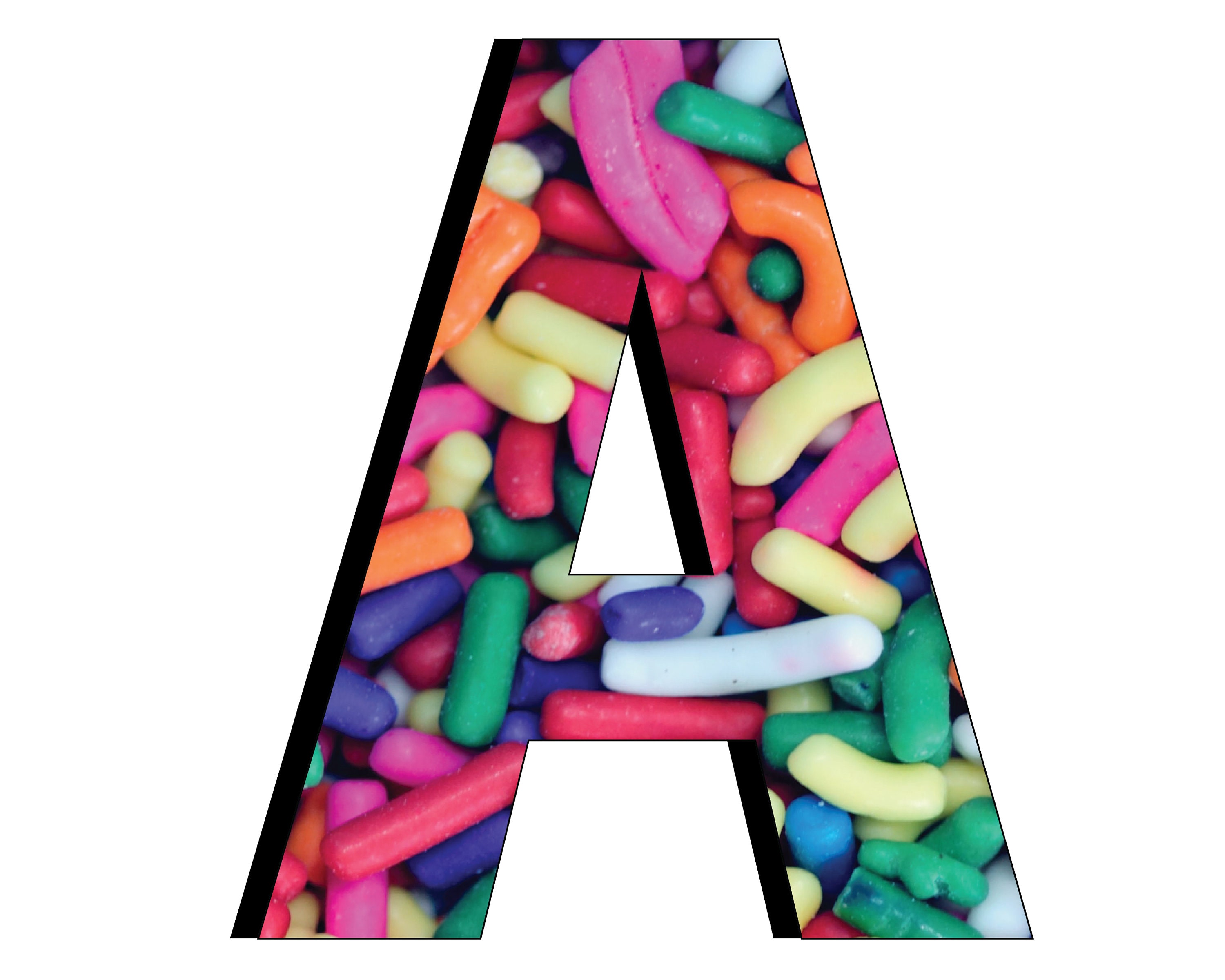 Sprinkles Clipart Letters PNG Digital Download Complete Alphanumeric ...