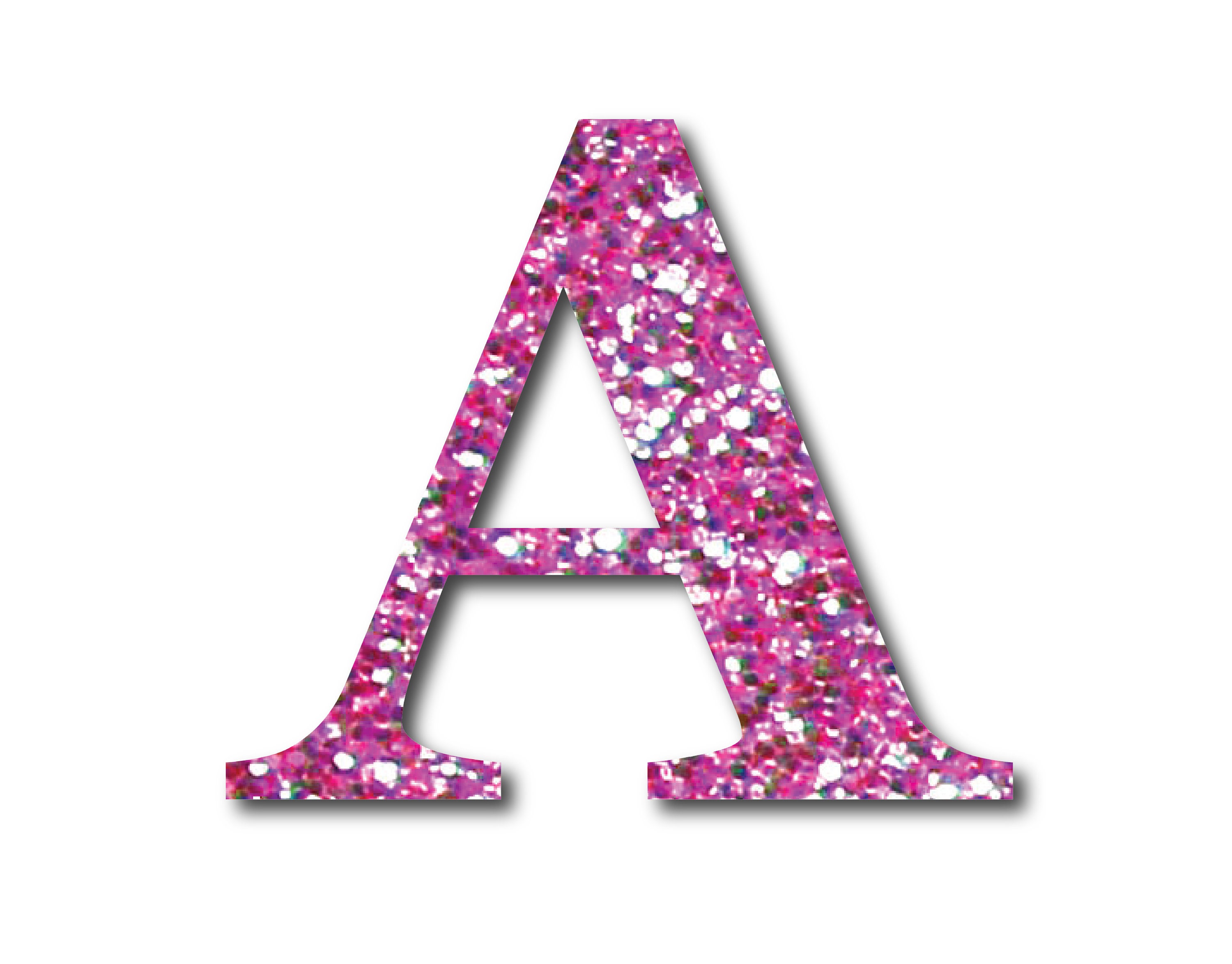 Pink Glitter Clipart Letters PNG Digital Download Complete Alphanumeric ...