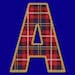 Tartan Plaid Embroidered Clipart Letters PNG Font Digital Download ...
