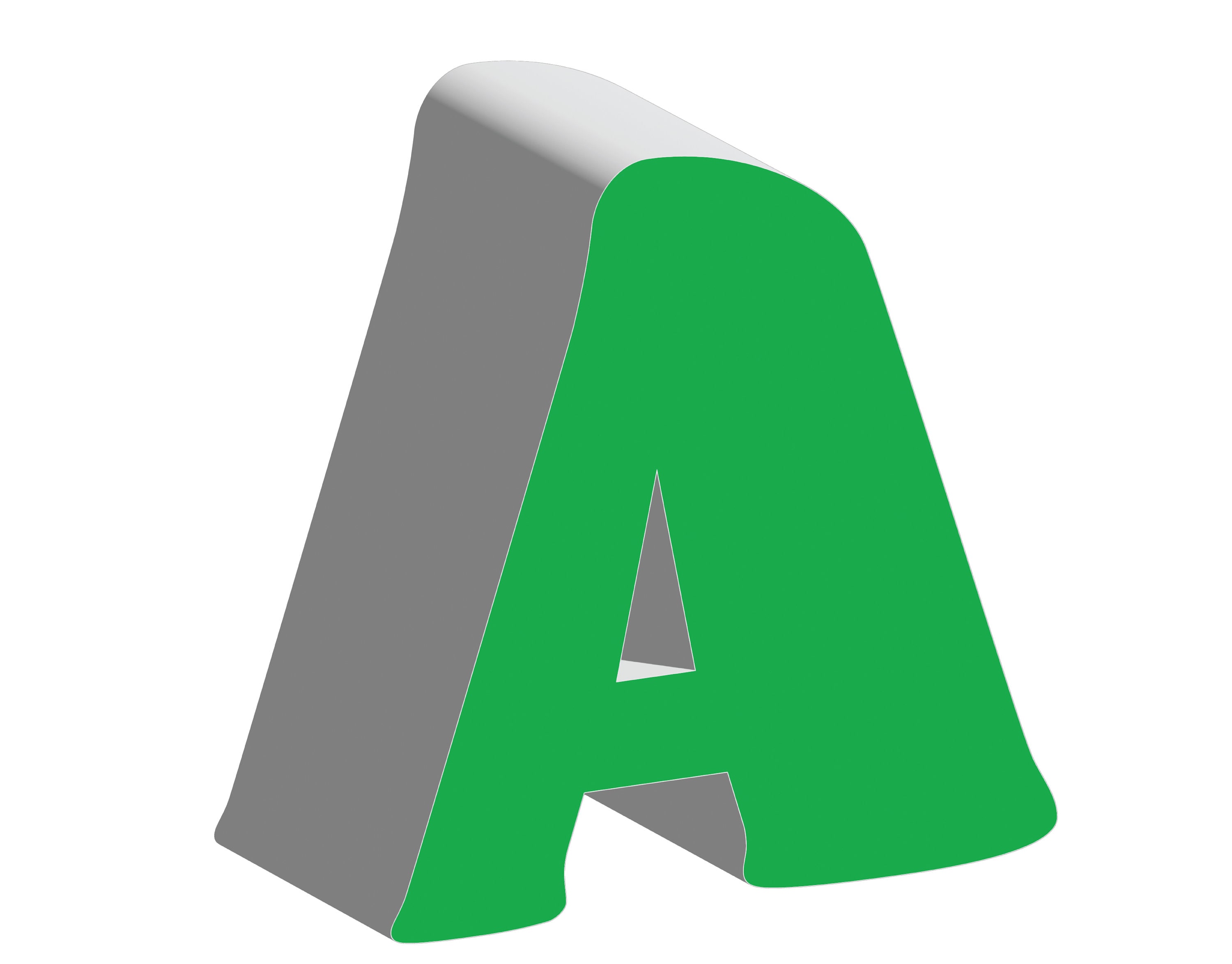 Green 3D Block Clipart Letters PNG Digital Download Complete ...