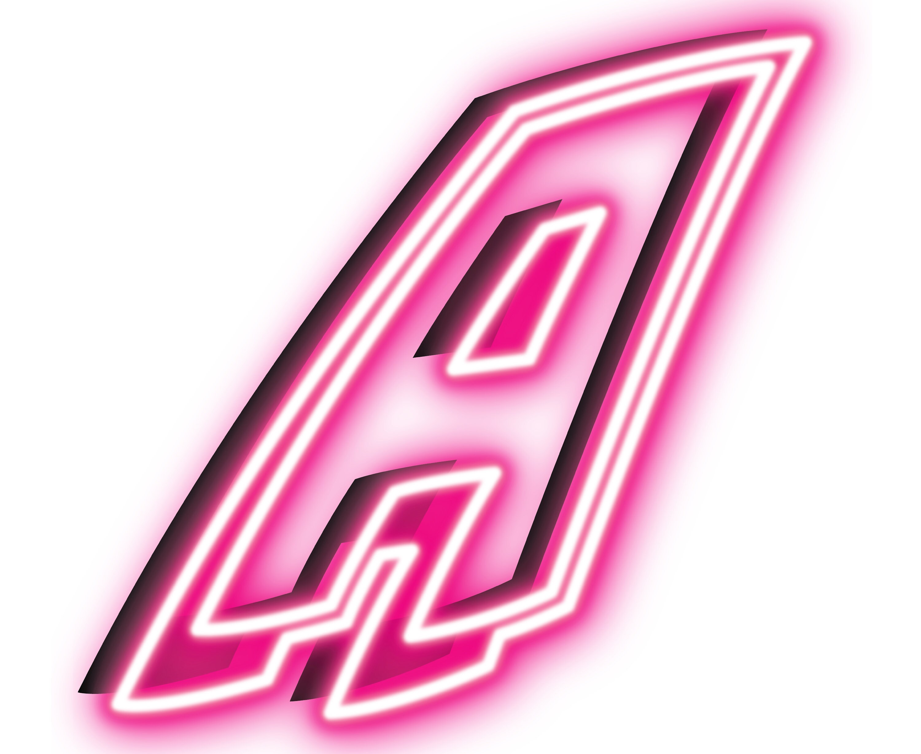 Hot Pink Glowing Neon Sign Clipart Letters PNG Digital Download ...