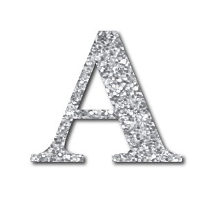 White Silver Glitter Clipart Letters PNG Digital Download Complete ...
