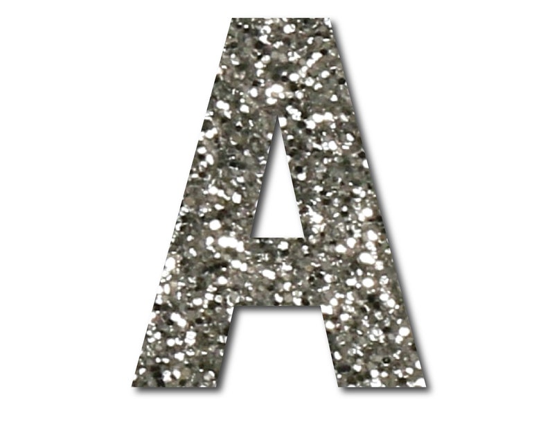 Silver Glitter Clipart Letters PNG Digital Download Complete ...