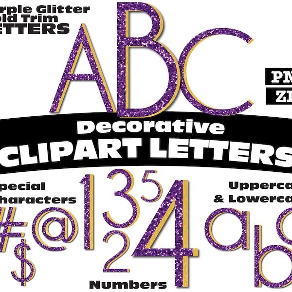 Purple Gold Font - Etsy