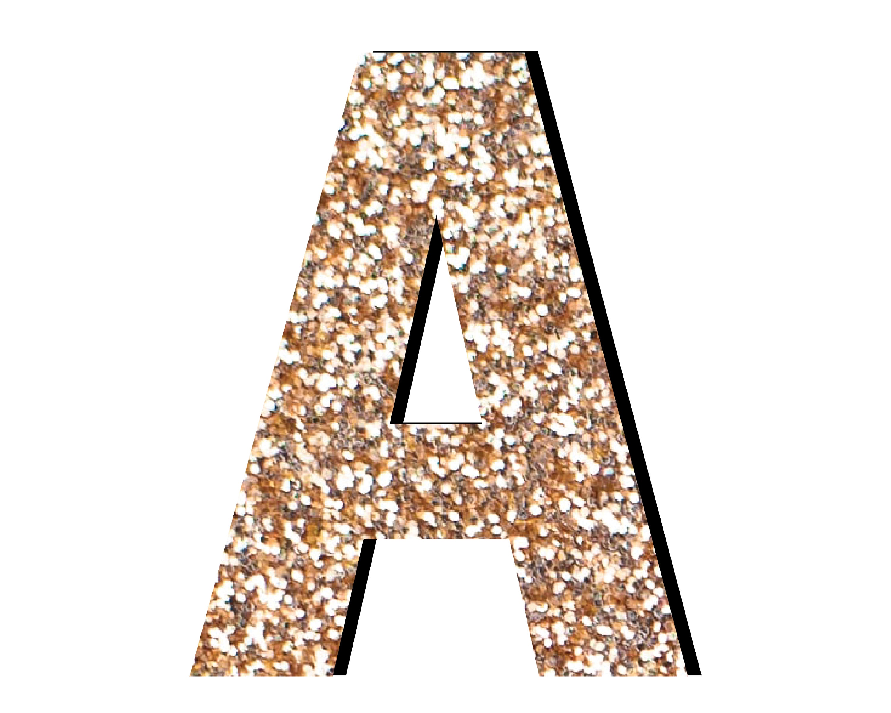 Gold Glitter Clipart Letters PNG Digital Download Complete Alphanumeric ...