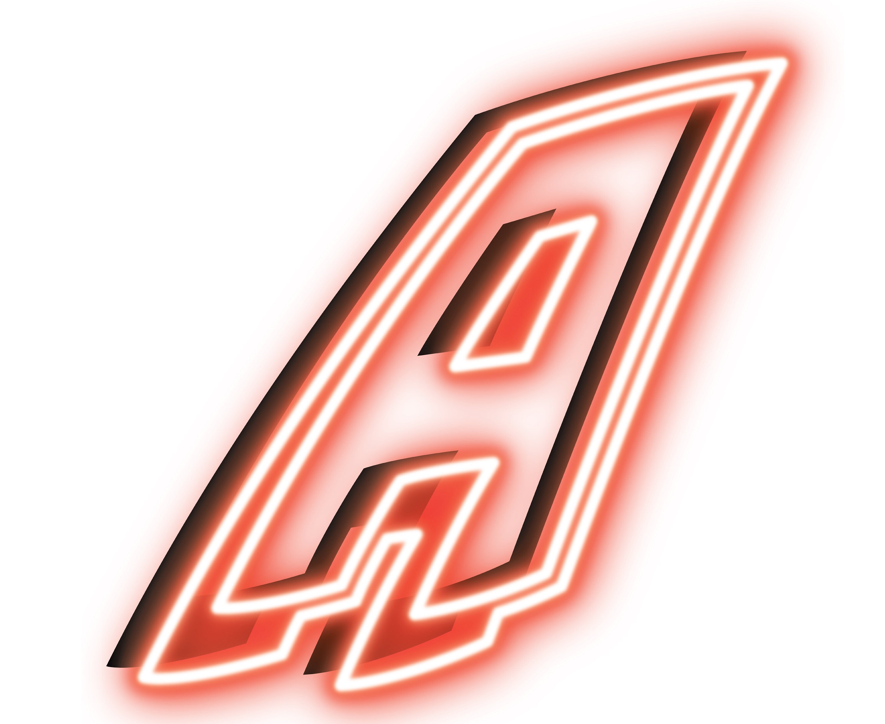 Orange Glowing Neon Sign Clipart Letters PNG Digital Download Complete ...