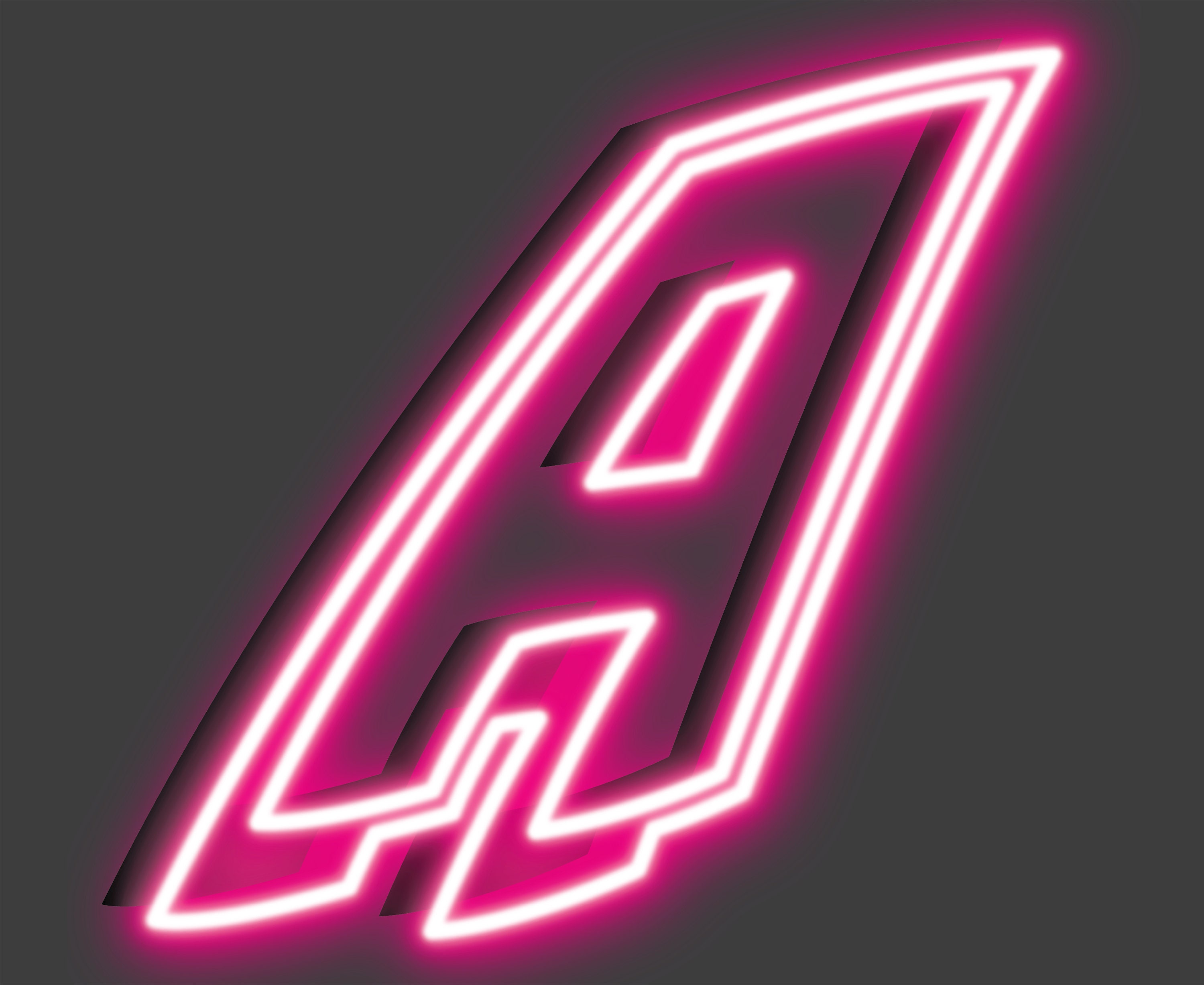 Hot Pink Glowing Neon Sign Clipart Letters PNG Digital Download ...
