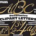Solid Gold 3D Clipart Letters PNG Digital Download Complete ...