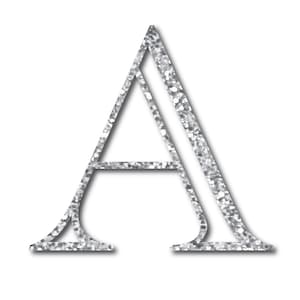 Silver Glitter Clipart Letters PNG Digital Download Complete ...