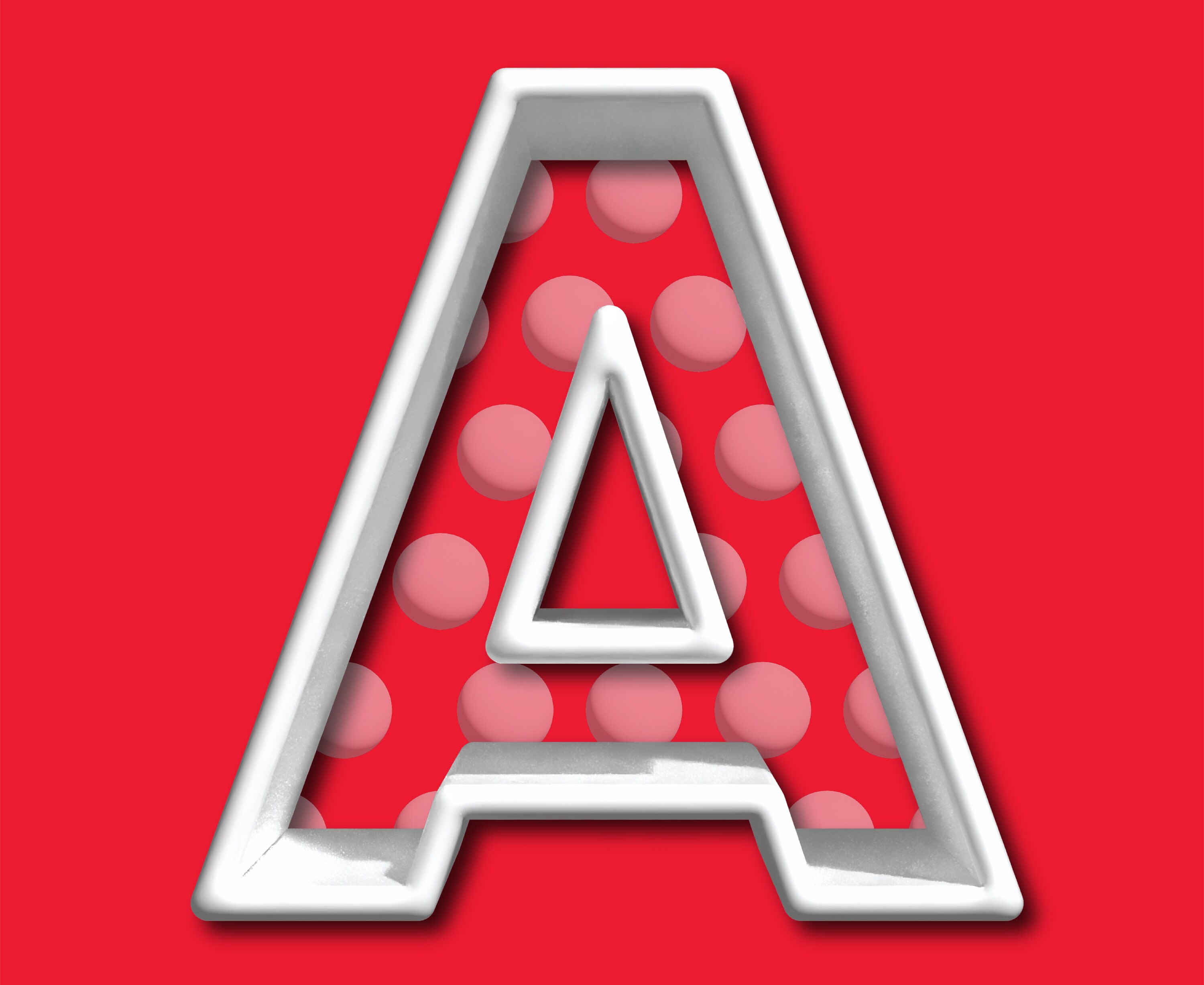 White 3D Clipart Letters Clear Dot Fill PNG Digital Download Complete ...