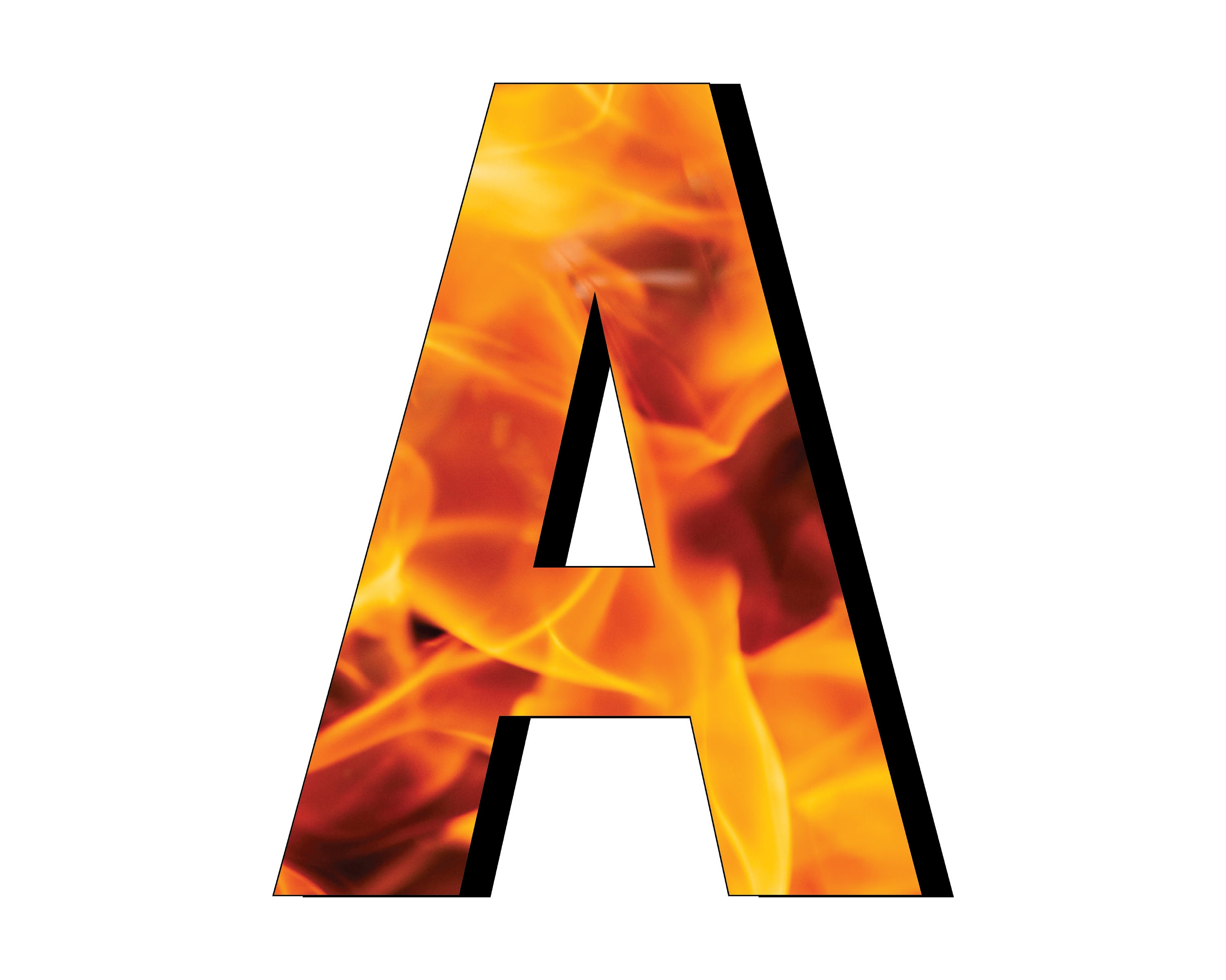 Fire Clipart Letters PNG Digital Download Complete Alphanumeric Set - Etsy