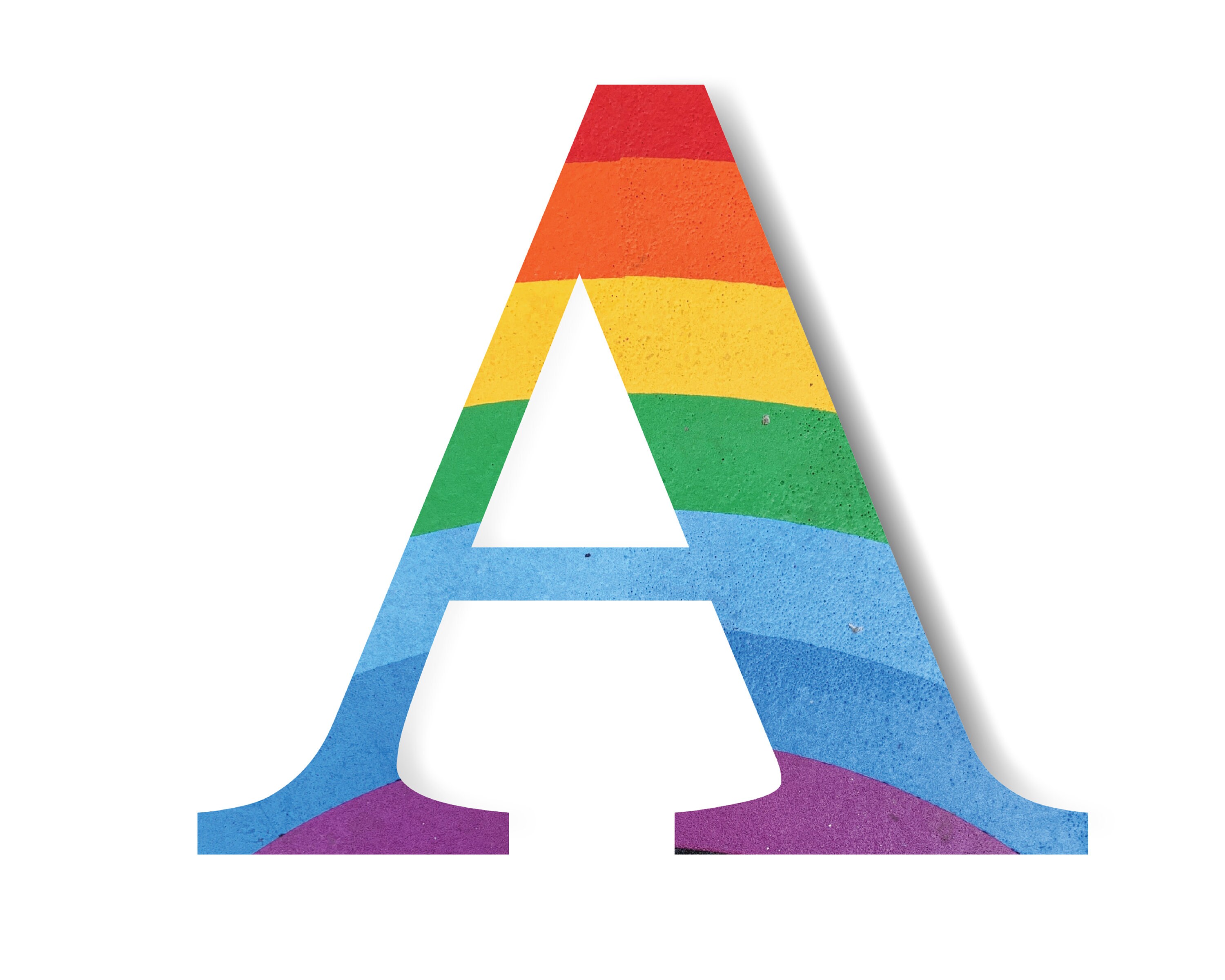 Rainbow Clipart Letters PNG Digital Download Complete Alphanumeric Set ...