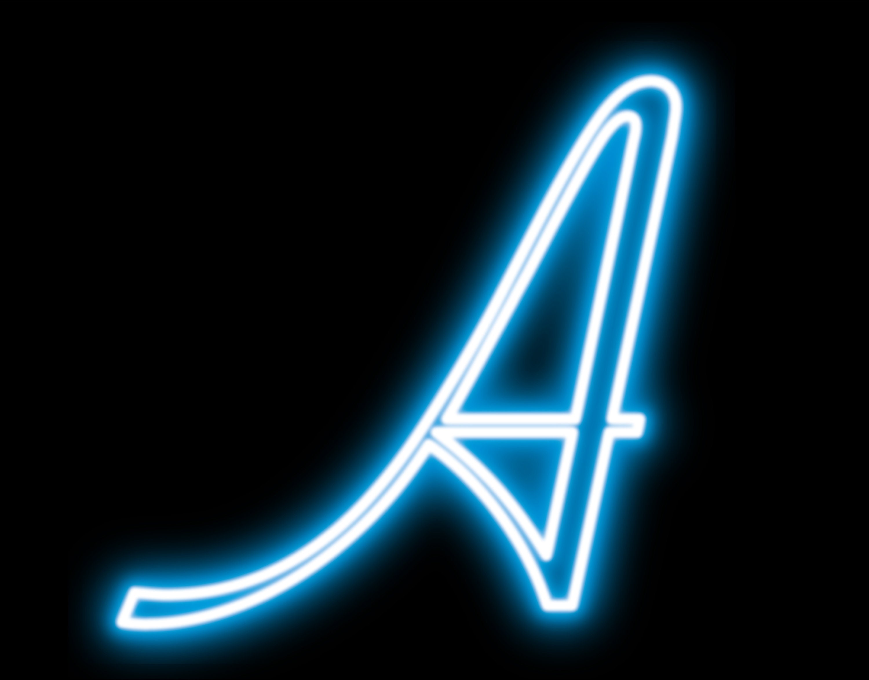Glowing Blue Neon Sign Clipart Letters PNG Digital Download Complete ...