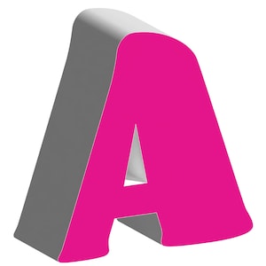 Pink 3D Clipart Letters PNG Digital Download Complete Alphanumeric Set ...