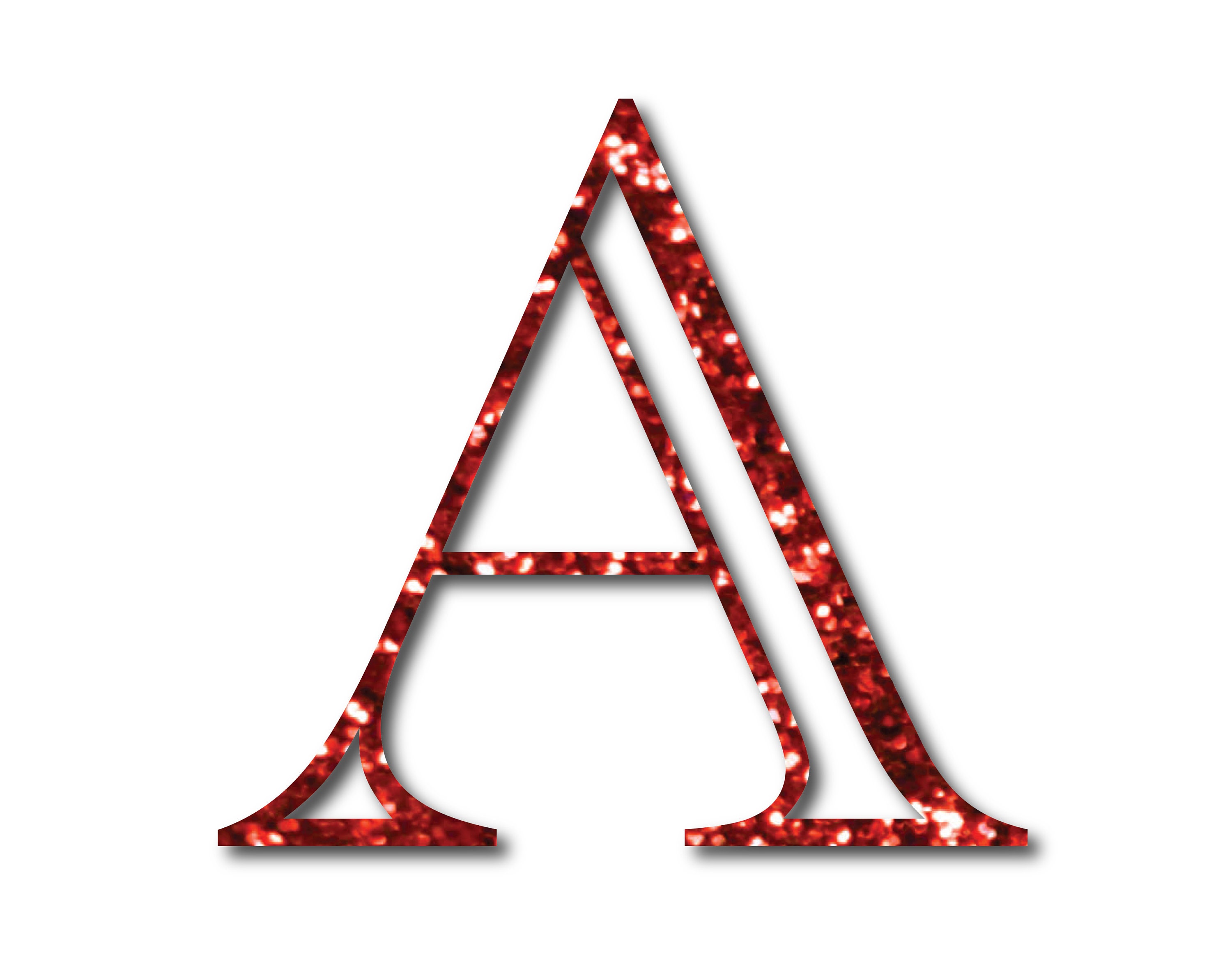 Red Glitter Clipart Letters PNG Digital Download Complete Alphanumeric ...