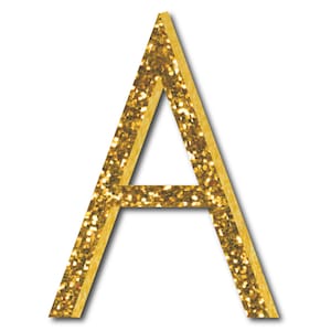 Gold Glitter Gold Trim Clipart Letters PNG Digital Download Complete ...