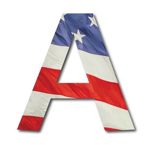 American Flag Clipart Letters PNG Digital Download Complete ...