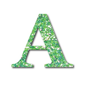Green Glitter Clipart Letters PNG Digital Download Complete ...