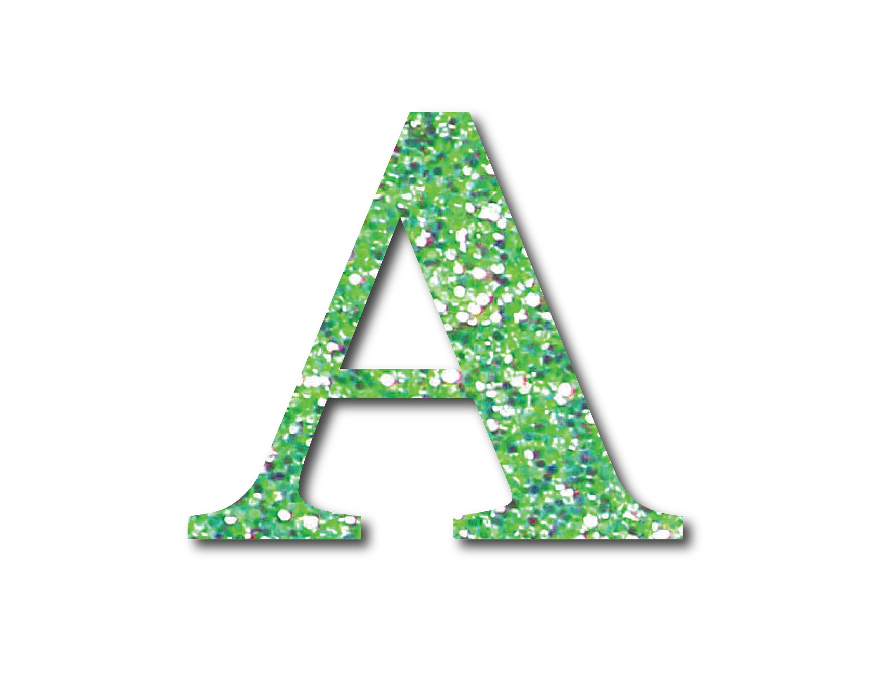 Green Glitter Clipart Letters PNG Digital Download Complete ...