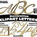 Solid Gold 3D Clipart Letters PNG Digital Download Complete ...