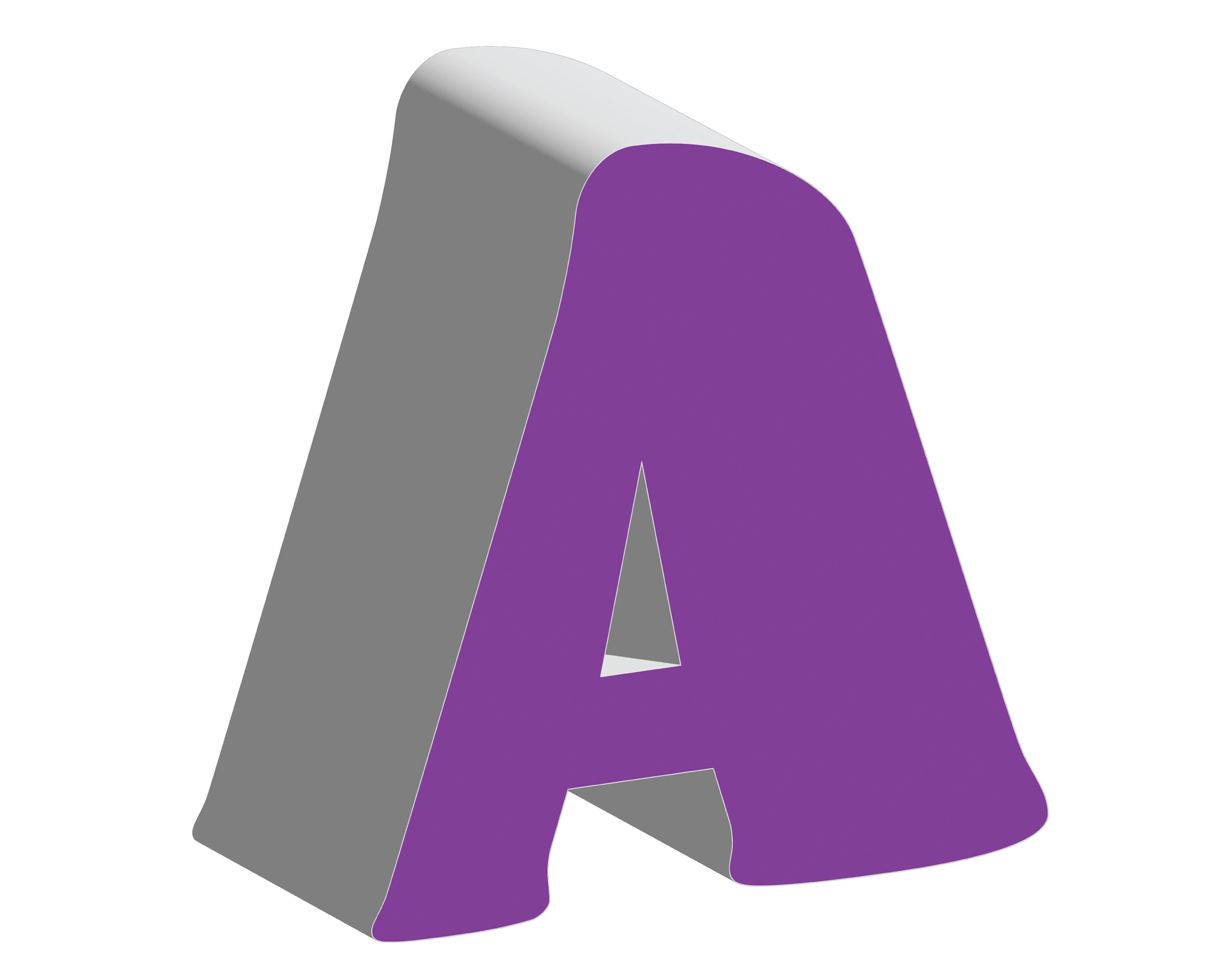 Purple 3D Clipart Block Letters PNG Digital Download Complete ...