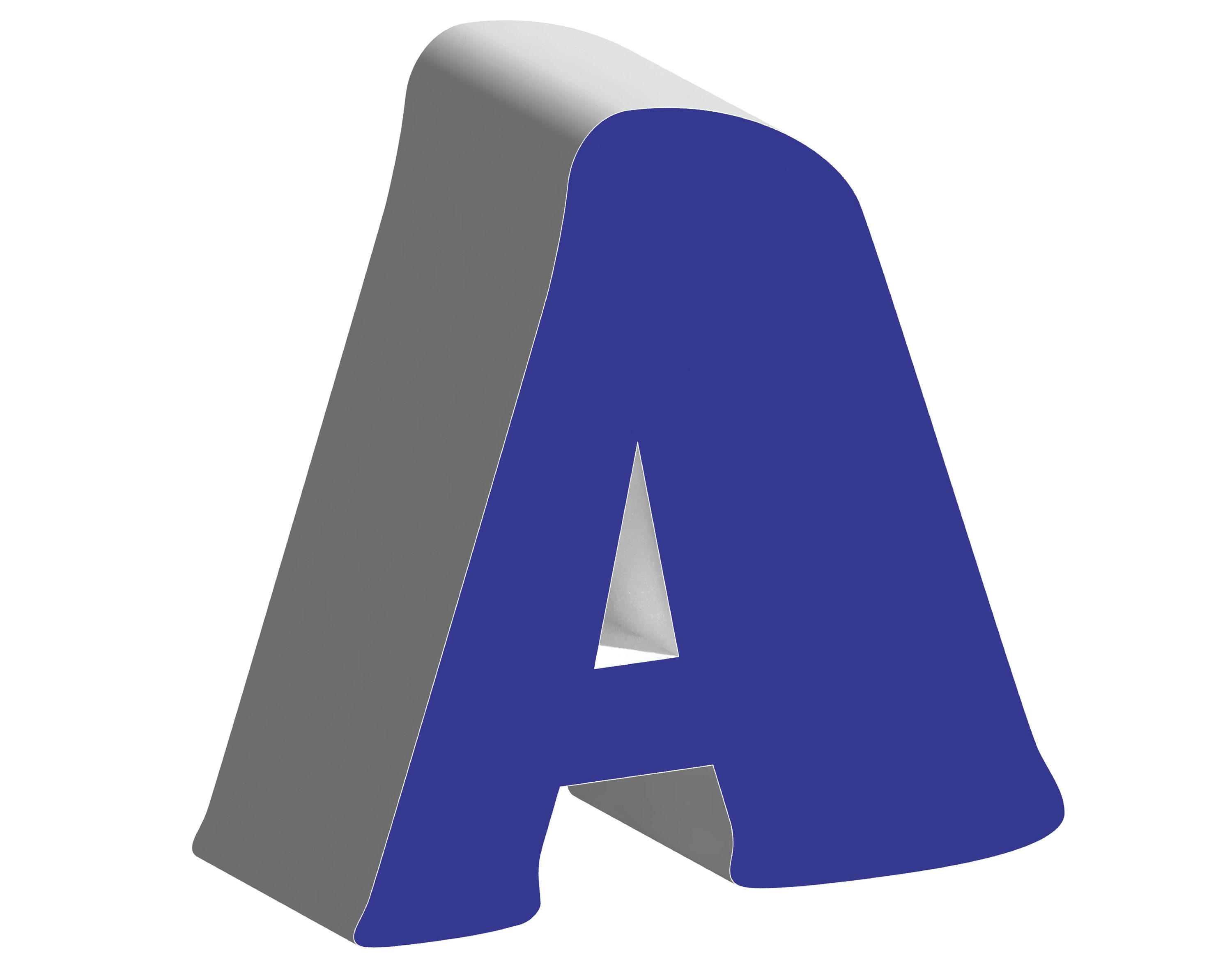 Blue 3D Clipart Letters PNG Digital Download Complete Alphanumeric Set ...