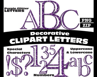Gold Glitter Clipart Letters PNG Digital Download Complete Alphanumeric ...