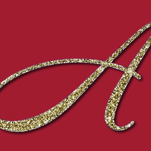 Gold and Silver Glitter Clipart Letters PNG Digital Download Complete ...