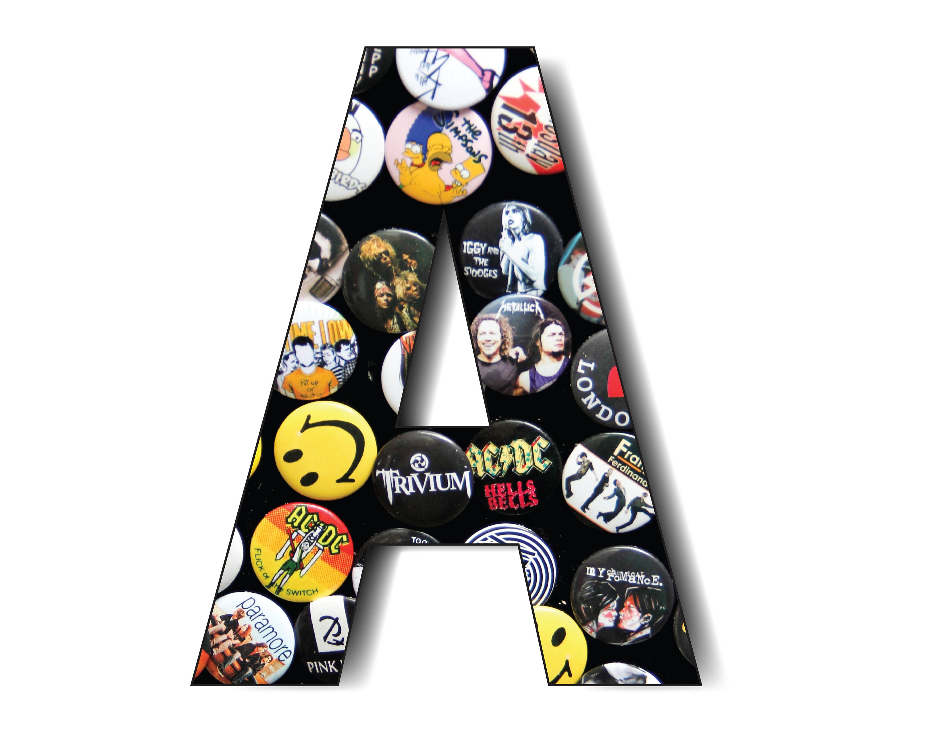 Vintage Buttons Clipart Letters PNG Digital Download Complete ...