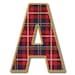 Tartan Plaid Embroidered Clipart Letters PNG Font Digital Download ...